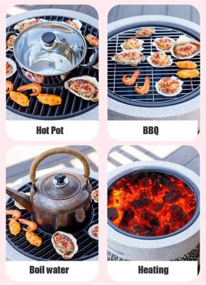 중국 외관 뒷마당 정원 불덩어리 인위 돌과 석탄 BBQ 그릴 판매용