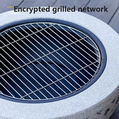 중국 3 in 1 둥근 목재 연소 화강 석탄 금속 야외 뒷마당을 위한 BBQ 그릴 테이블 판매용