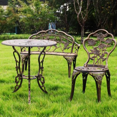China Metall-Aluminium-Liebessitzbank für den Außenhof Gartenbalkon im modernen Design zu verkaufen