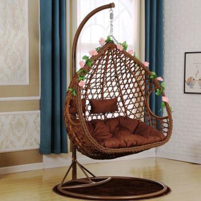 중국 야외 발코니 정원 정원 Patio Pe Rattan Wicker Egg Swing Chair 판매용