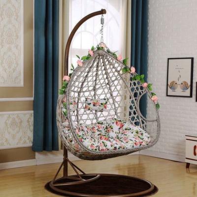 중국 야외 발코니 정원 정원 Patio Pe Rattan Wicker Egg Swing Chair 판매용