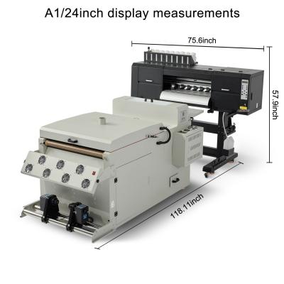 China Tensión 220V/110V A1 60CM 4 cabezas Impresora digital DTF con cabeza de impresión I3200 y horno de agitación en venta
