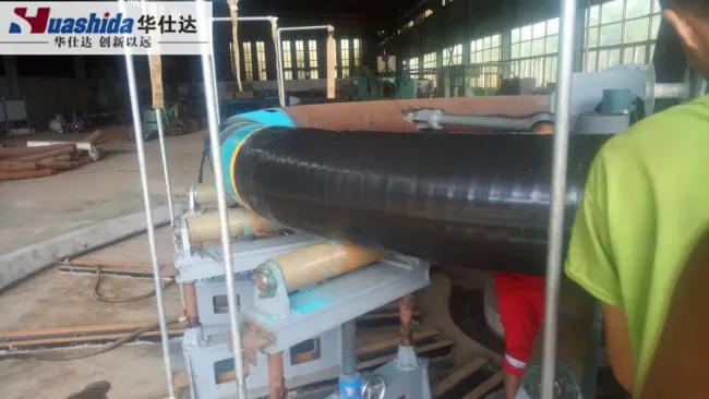 Steel Pipe Bend Elbow Derusting 3PE 3lpe Vus Anticorrosion Coating Line