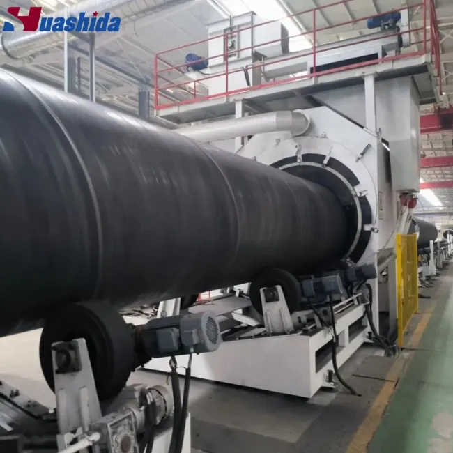 Large Diameter PU Spray Foaming PE Wrapped Preinsulation Pipe Continuous Production Line