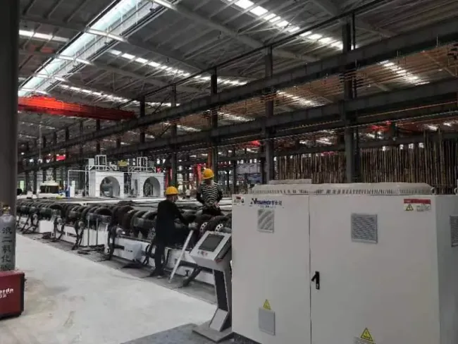 Large Diameter PU Spray Foaming PE Wrapped Preinsulation Pipe Continuous Production Line
