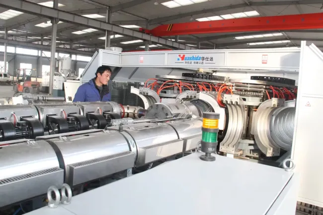 High-Efficiency PP/HDPE Double Wall Corrugated Pipes Production Line