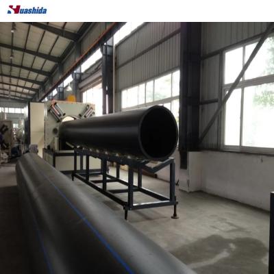 중국 PP 추출기 기계 튼튼 벽 물 공급 HDPE 파이프 파란색 스트립 판매용