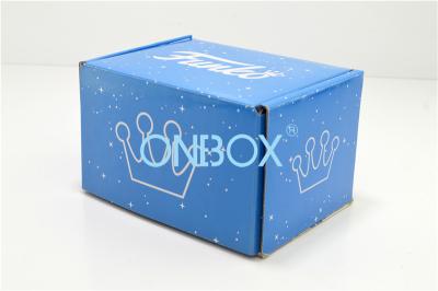 Cina Cartone/scatola di carta d'imballaggio blu ondulata per stampa del regalo CMYK in vendita