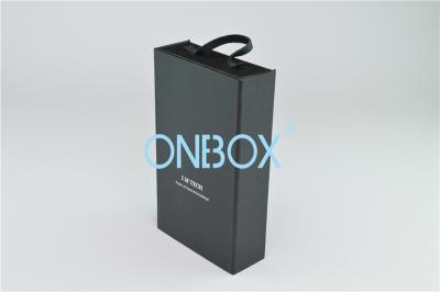 中国 電子プロダクト/磁石の閉鎖はハンドルが付いているギフト用の箱のLeatheretteのペーパーを印刷しました 販売のため