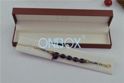 China Caixas de empacotamento da joia luxuosa removível do cartão da inserção para a obscuridade do bracelete - vermelho à venda