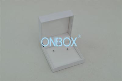 China Caixas de empacotamento da joia luxuosa plástica do núcleo com projeto branco da parte superior do couro do plutônio à venda