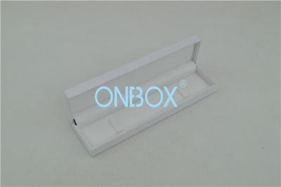 China Papel de arte branco pintado plástico das caixas de jóia de Rectanglar e parte superior branca do plutônio à venda