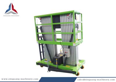 China 200kg Capacity Double Mast Hydraulic Aluminum Lift with 10m Platform Height for sale