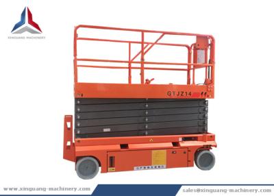 China Battery Hydraulic Self Propelled Scissor Lift Table with 14m Platform Height for sale