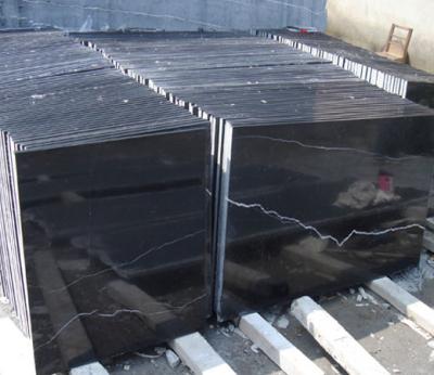 Cina Lastre per pavimentazione del nero di Nerone Marquina/mattonelle di pavimentazione di marmo con spessore di 3cm - di 1 in vendita