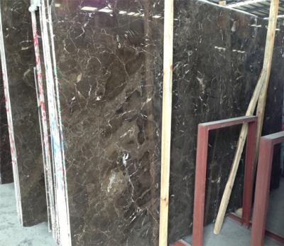 Cina Controsoffitto di marmo di marmo grigio scuro della lastra di Tippi Marron Emperador e della lastra delle mattonelle in vendita
