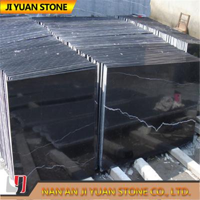 Cina Il marmo di pietra di marmo bianco nero di Nerone Marquina piastrella la lastra per il pannello di parete che pavimenta i pavimenti in vendita