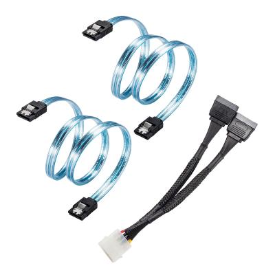 China 4 Pin To Dual 15 Pin SATA Power Connector Splitter For Solid State Drives for sale