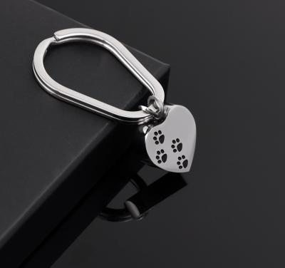 Cina Urna per la cremazione in acciaio inossidabile con la zampa stampata con la chiave del cuore per gioielli commemorativi e OEM/ODM in vendita