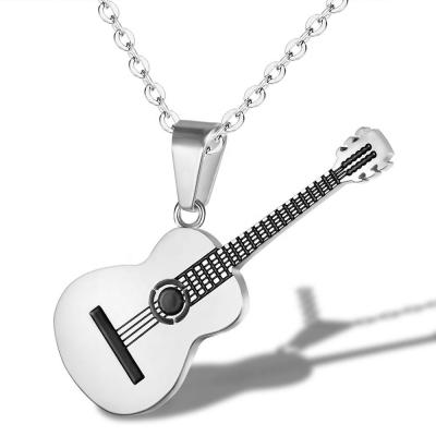Cina Pendenti per chitarra in acciaio inossidabile personalizzati 2020 Moda regalo d'occasione placcato d'argento in vendita