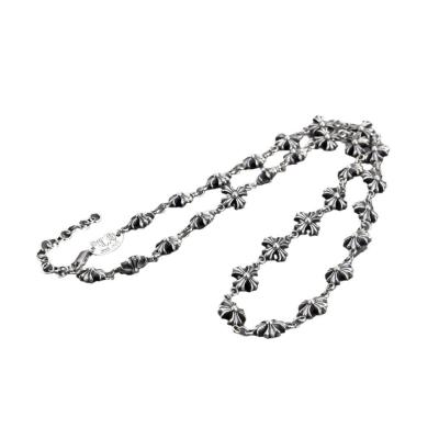 Cina 925 Sterling Silver Full Cross Collare Collarbone Chain Rose Gold Plated per coppie in vendita