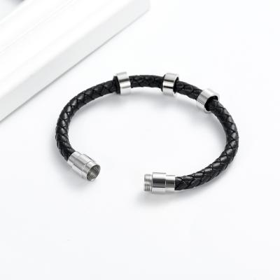 Cina Braccialetti per ceneri Unisex Urna Braccialetto in pelle vera Ceneri memoriali Ricordi Gioielli in vendita