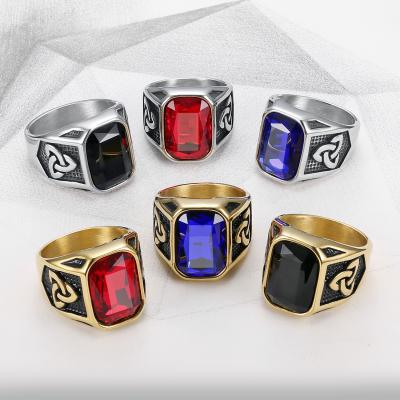 Cina Tecnologia di fusione Inlay Cool Personalità Anello di rubino maschile per gioielli hip-hop alla moda in vendita