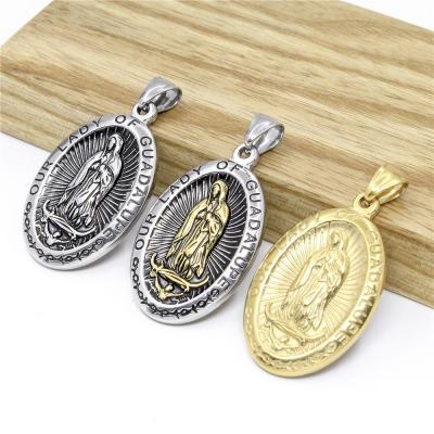 Cina Decorazione in stile religioso Semplice Venus Madonna Pendente Tag in acciaio inossidabile in vendita