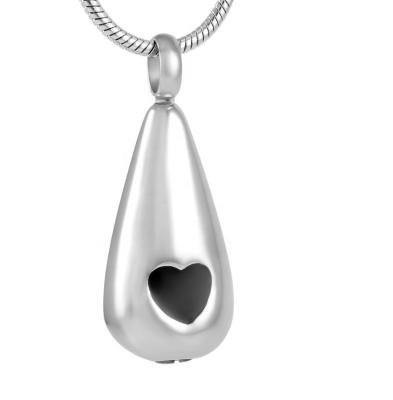 China Water Drop Design Decoration Pendant Cremation Urn for Ashes Plating 18K Gold Plated for sale