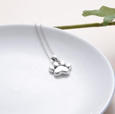 Cina Regalo 925 Sterling Silver Paw Cremation Pendant Cremation Jewelry in vendita