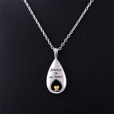 Cina Tipo di gioielli Pendenti o incantesimi 925 Sterling Silver Water Drop Cremation Pendant in vendita