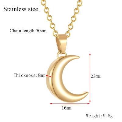 China Desenhos únicos Urna de Lua Colar de aço inoxidável Medalhões de memória para cinzas Souvenirs à venda