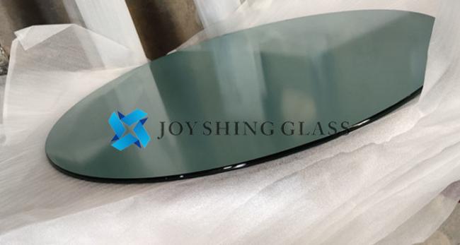 Round toughened heat soaked glass