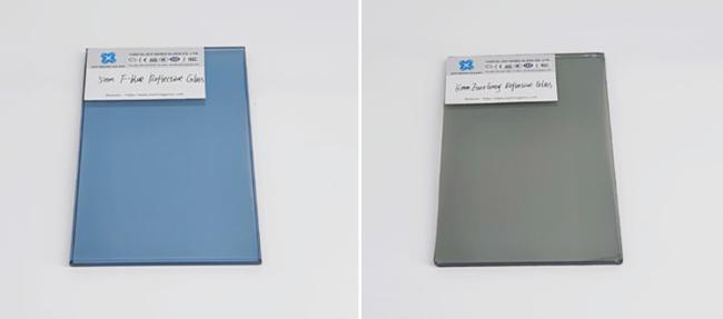 5mm Ford Blue Reflective Glass & 5mm Euro Grey Reflective Glass