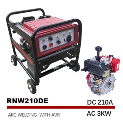 Cina carro armato a diesel di Generator 12.5L del saldatore del motore dell'arco 210A piccolo in vendita