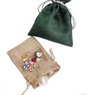China Corda Mini Jute Linen Bags de Kit Bags Single String Double da composição da lona do algodão à venda