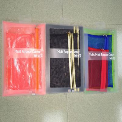 China Tamanho liso do saco A4 do arti'culo de tocador da composição do malote cosmético transparente do PVC à venda