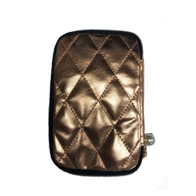 China Composição multifuncional Kit Bags With Cosmetic Pearl do plutônio de Rose Gold à venda