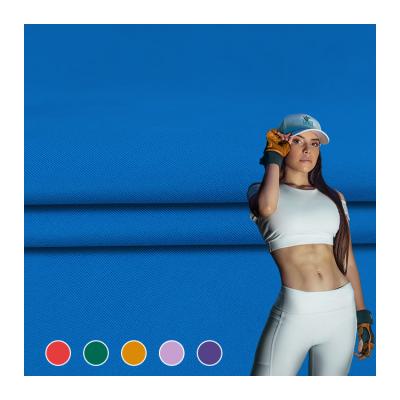 China Custom Design Solid Knitted Fabric Micro Polyester Spandex Material Swimwear Fabric for Sale for sale