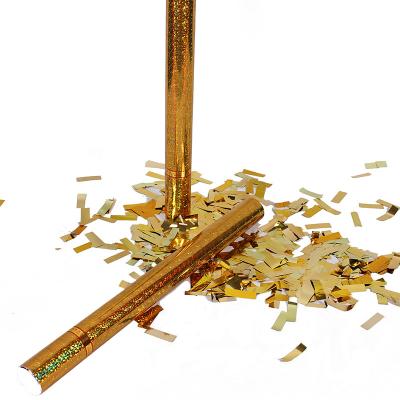 Κίνα Χειροκίνητο γάμο Confetti Popper Χρυσό Confetti Shooter Για διακόσμηση του φεστιβάλ προς πώληση