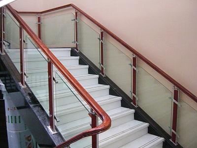 China 10mm 12mm Safety Tempered Staircase Railing Glass for sale