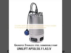 Grundfos AP50 onderwaterpomp van roestvrij staal is geschikt voor het pompen van oppervlakte- en grondwater