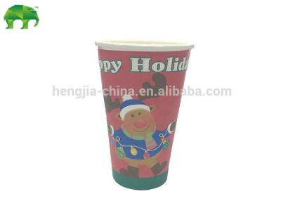 Cina Tazze di carta del partito rosso e blu di Chrismas, tazze di carta 4OZ-16OZ della bevanda calda in vendita