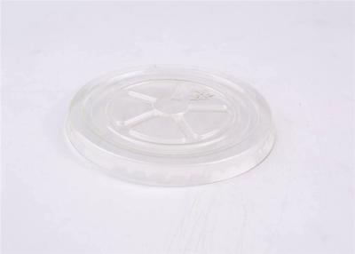 China Klare flache Papierschalen-Plastikdeckel der Runden-8oz mit Durchmesser 80mm - 90mm zu verkaufen