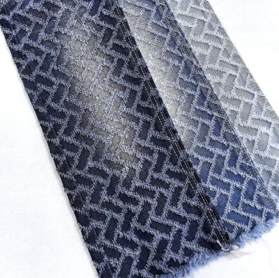 Κίνα Βίντεζ διαμαντένιο πλέγμα crochet jacquard denim ύφασμα σκούρο μπλε μη ελαστικό denim 11.3oz για μοναδικό ντύσιμο προς πώληση