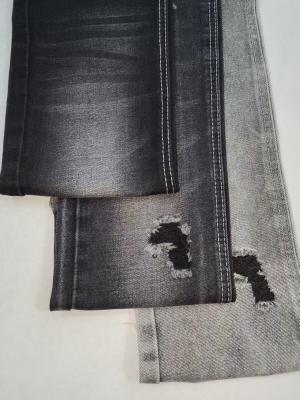 중국 13OZ 헤비 웨이트 슈퍼 소프트 코튼 폴리에스터 블랙/블랙 데님 원단 JSD3218A 여성 청바지 또는 남성 바지용 판매용