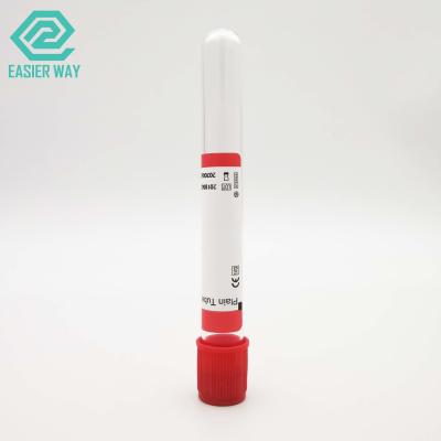 중국 비독성 혈액 수집은 첨가물을 가진 1-10ml 13x75mm 보통 빨간 정상 관을 공급합니다 판매용