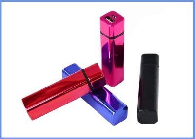 Cina Caricabatteria portatile di alluminio del rossetto della Banca 2600mAh di potere di USB come regalo per le ragazze in vendita