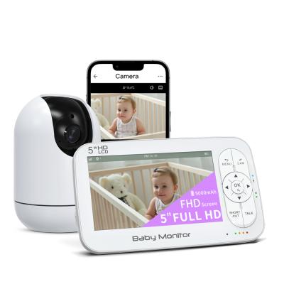China 1080P WiFi Baby Monitor with 360° Pan-Tilt and 5000mAh Battery for sale