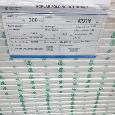 Cina Carta d'avorio rivestita da un lato di polpa bianca vergine per soluzioni di imballaggio in carta da mulino in vendita